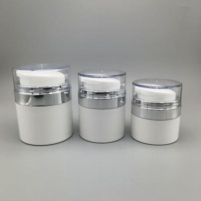 China Replaceable Acrylic Cream Vacuum Bottle Press Airless Pump Jar For Face Cream Lotion 15g 30g 50g for sale