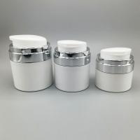 China Replaceable Acrylic Cream Vacuum Bottle Press Airless Pump Jar For Face Cream Lotion 15g 30g 50g for sale