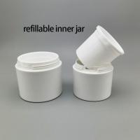 China Replaceable Acrylic Cream Vacuum Bottle Press Airless Pump Jar For Face Cream Lotion 15g 30g 50g for sale