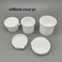 China Replaceable Acrylic Cream Vacuum Bottle Press Airless Pump Jar For Face Cream Lotion 15g 30g 50g for sale