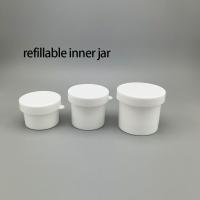 China Replaceable Acrylic Cream Vacuum Bottle Press Airless Pump Jar For Face Cream Lotion 15g 30g 50g for sale