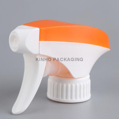 China Hand Spray Double Color Dual Shroud Mono Material Full All Plastic Trigger Sprayer Head For Spray Bottle 28/400 28/410 for sale