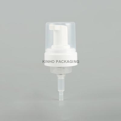 China 43MM 0.8CC Spring Outside Soap Dispenser Foam Pump Plastic Shampoo With Cap For Mousse for sale