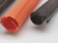 China Self-extinguish PET Wrap Around Braided Sleeving Cable Protected Wire Harness Management for sale