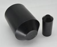 China RoHS Black Insulated Heat Shrink Wire Caps 10mm To 160mm Heat Shrink Cable End Caps for sale