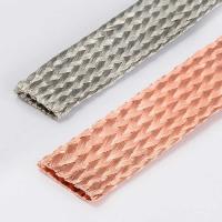 China Flat Flexible Electrical Copper Braided Connectors High Temperature Resistance for sale