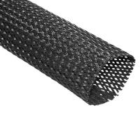 China Expandable Braided Pet Black Cable Sleeve Flammability UL94 V2 for sale