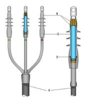 China Liquid Silicone Rubber Cold Shrink Termination kits up to 42 kV Cold Shrink Cable Termination Kits for sale
