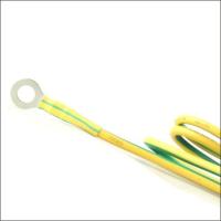 China Yellow/Green Striped Thin Wall Cross-linked Polyolefin Heat Shrink Tubing for sale