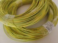 China Yellow/Green Striped Thin Wall Cross-linked Polyolefin Heat Shrink Tubing for sale