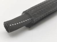 China Fireproofing, Abrasion Resistance Polyester Monofilament Self Extinguishing Heat Shrinkable Braided Sleeve for sale