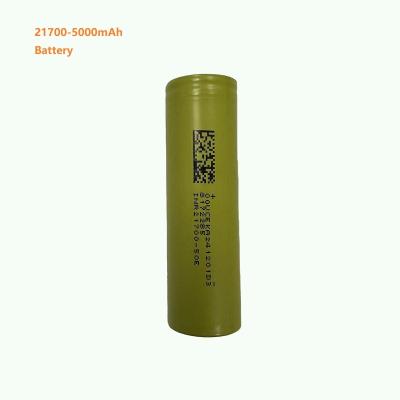 China 21700 lithium-ion battery cell, 5000 mAh capacity, 3C 15A discharge rate. for sale