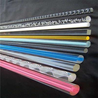 China Clear Acrylic Round Bar Stock 10-300mm Diameter 1-50mm Thickness Transparent Plexiglass Rod for sale