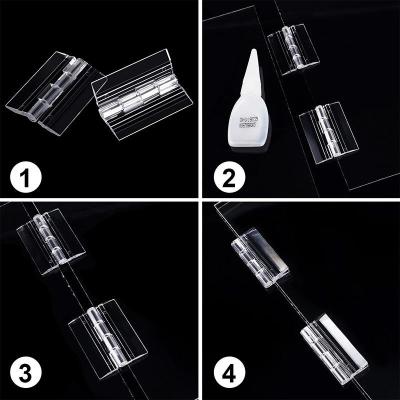 China Clear Acrylic Hinges with High UV Resistance - 1.20g/cm³ Density, Custom Sizes for Plexiglass Doors for sale