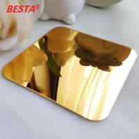 China 3mm 4x8 PMMA Acrylic Mirrored Sheet - Rose Gold, Black, Silver Colors with 93% Light Transmission for sale