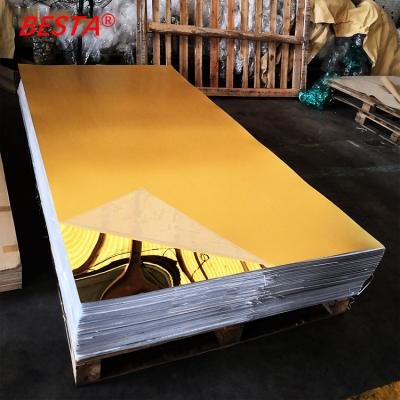 China 1mm Mirror Acrylic Sheets 4x6ft & 4x8ft for Advertising with 93% Light Transmission for sale