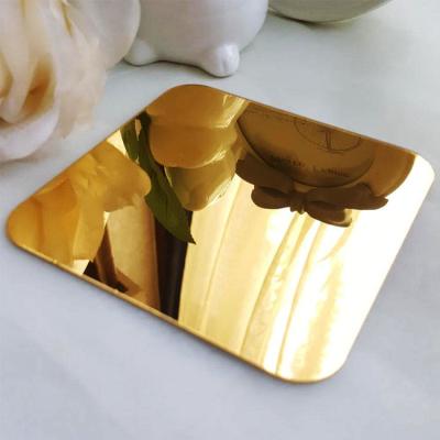 China Gold Mirror Acrylic Sheet PMMA 2mm-120mm High Gloss for Office Building Decoration for sale