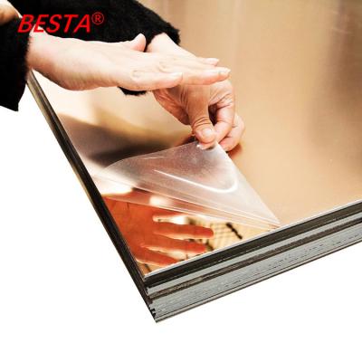 China OEM Extruded Acrylic Gold Mirror Plexiglass Sheet 2-120mm Thickness 93% Light Transmission for sale