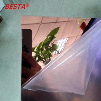 China 300x400x2mm Self-Adhesive Acrylic Mirror Sheet with 93% Light Transmission and One-Way Mirror Functionality for sale
