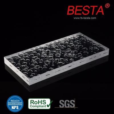 China Clear PMMA Bubble Acrylic Sheet 30mm-50mm Thick with 93% Light Transmittance and Scratch Resistant Surface for sale