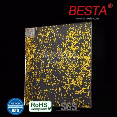 China Shiny Cast Gold Glitter Acrylic Sheet 2-120mm Thickness with 93% Light Transmittance for Signage and Crafts for sale