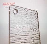 China PMMA Transparent Textured Acrylic Sheet 6mm Stone Grain - 93% Light Transmission, 1.20g/cm³ Density for sale