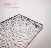 China PMMA Transparent Textured Acrylic Sheet 6mm Stone Grain - 93% Light Transmission, 1.20g/cm³ Density for sale
