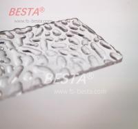 China Extruded Textured Clear Acrylic Sheet PMMA Stone Grain 0.6-16mm Thickness 93% Light Transmission for sale