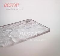 China Extruded Textured Clear Acrylic Sheet PMMA Stone Grain 0.6-16mm Thickness 93% Light Transmission for sale