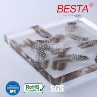 China Special Effects Feather Material Cast Acrylic Sheets 15-60mm Thickness with 93% Light Transmittance for sale