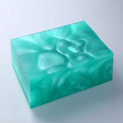 China Marble Effect Acrylic Solid Surface Sheet 25-60mm Thickness for Kitchen Cabinets with 93% Light Transmittance for sale