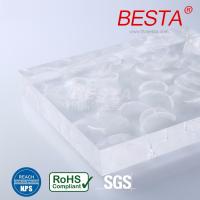 China White Feather Effect Decorative Plexiglass Window Panels 15-60mm OEM for sale