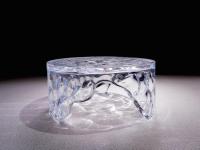 China Custom Acrylic Stool with 3D Effects - 300 lbs Capacity PMMA Material for Art Exhibitions and Modern Interiors for sale