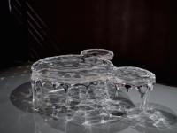 China Custom Acrylic Stool with 3D Effects - 300 lbs Capacity PMMA Material for Art Exhibitions and Modern Interiors for sale