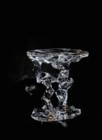 China Handmade Acrylic Stool Sculpture - 300 lbs Capacity Clear Dining Chair with SGS Certification for sale