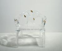 China Clear Acrylic Dining Chair with 300 Lbs Weight Capacity - Modern PMMA Furniture No Assembly Required for sale