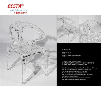 China Clear Acrylic Dining Chair Modern Indoor Furniture 1PCS Sleek Design for sale