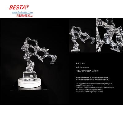 China Medium Size Acrylic Art Sculptures - Handmade PMMA Abstract Tabletop Decor for Home & Office for sale