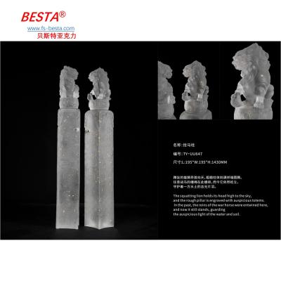 China Medium 15-30cm Clear Acrylic Art Sculptures for Indoor Tabletop Display - Modern Abstract Design for sale