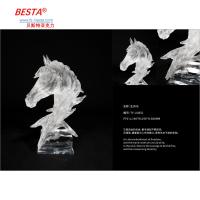 China Medium Clear Acrylic Art Sculptures - Handcrafted PMMA Abstract Figurines with Smooth Finish for Tabletop Display for sale