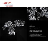 China Medium Size Clear Acrylic Art Sculptures with Smooth Finish - Handmade Modern Abstract Design for Tabletop Display for sale