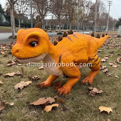 China Themed Restaurants Cartoon Dinosaur Robot Lifelike Small Dinosaur Robot for sale
