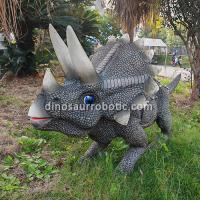 China Realistic Silicone Triceratops Robot Dinosaur with Quadruped Motion System and Multiple Performance Actions for sale