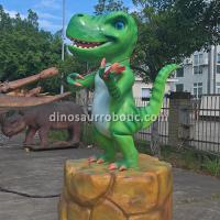 China Band Animatronic Dinosaur Green Life Size Dinosaur For Airport for sale