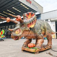 China All Weather Animatronic Triceratops Scratch Resistant For Adventure Park for sale