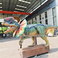China Amusement Parks Animatronic Dilophosaurus Customizable Realistic Dinosaur Animatronic for sale