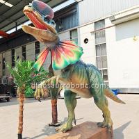 China Amusement Parks Animatronic Dilophosaurus Customizable Realistic Dinosaur Animatronic for sale