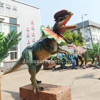 China Amusement Parks Animatronic Dilophosaurus Customizable Realistic Dinosaur Animatronic for sale
