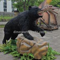 China Silicone Black Bear Animatronic Animal Models Customizable Size for sale