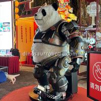 China Ultra Realistic Mecha Panda Animatronic Animal with Customizable Movements for Interactive Experience for sale